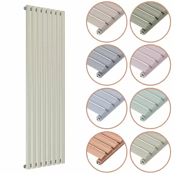 1780 x 472mm 'Pick A Pastel' Single Oval Tube Vertical Radiator
