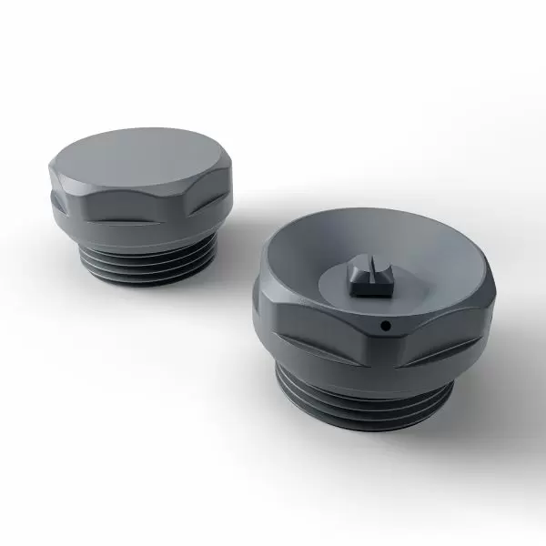 1/2" Anthracite Radiator Bleed Valve & Blanking Plug Set