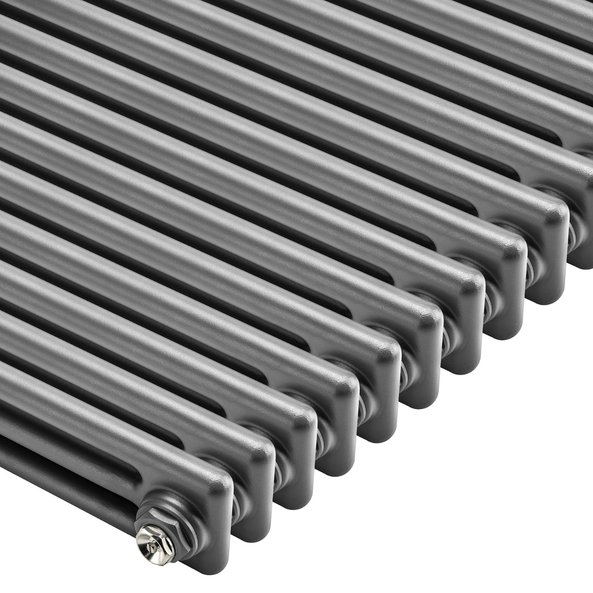 600 x 788mm Anthracite Horizontal Traditional 3 Column Radiator