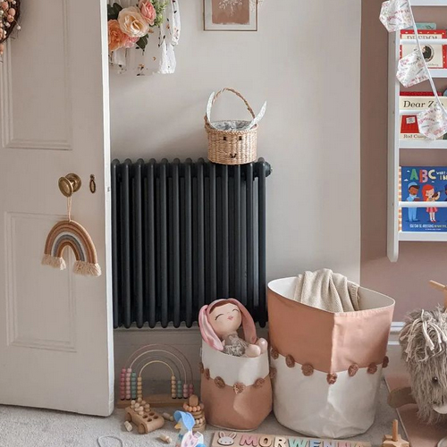 600 x 1193mm Anthracite Horizontal Traditional 2 Column Radiator