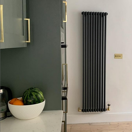1800 x 293mm Anthracite Vertical Traditional 3 Column Radiator