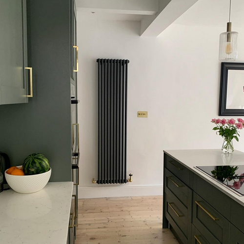 1800 x 293mm Anthracite Vertical Traditional 2 Column Radiator