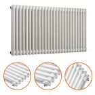 600 x 1193mm White Horizontal Traditional 3 Column Radiator