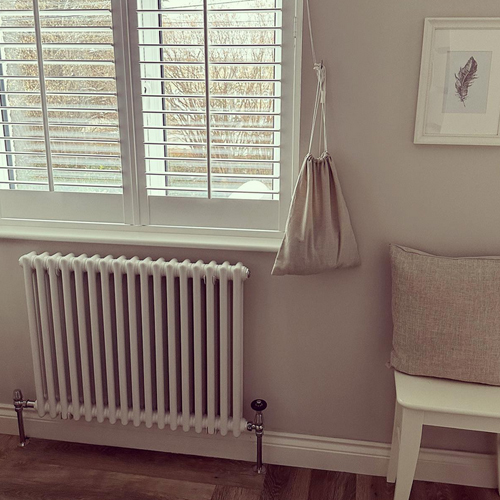 600 x 788mm White Horizontal Traditional 2 Column Radiator