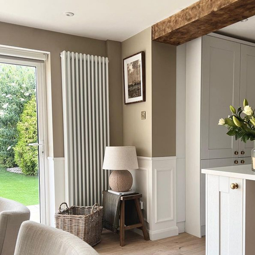 1500 x 293mm White Vertical Traditional 3 Column Radiator